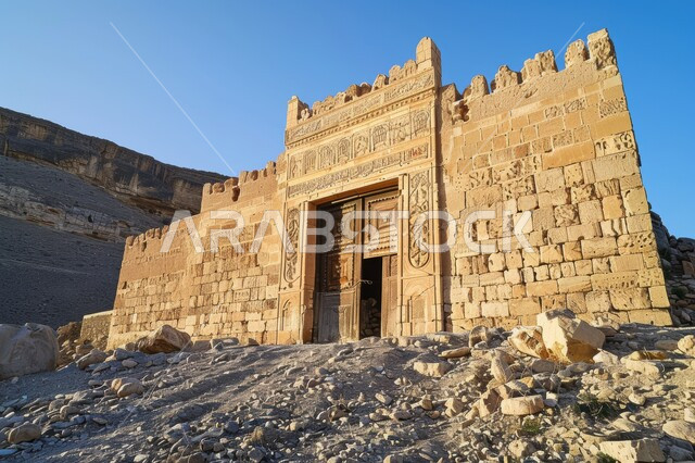 Stone houses and buildings in heritage villages, ancient-style ...