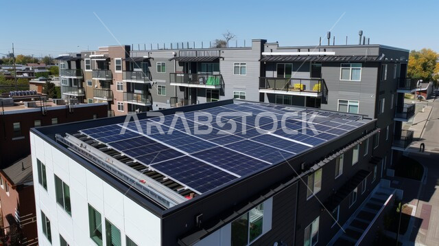 Alternative energy generation in Saudi Arabia, solar panel fields on ...