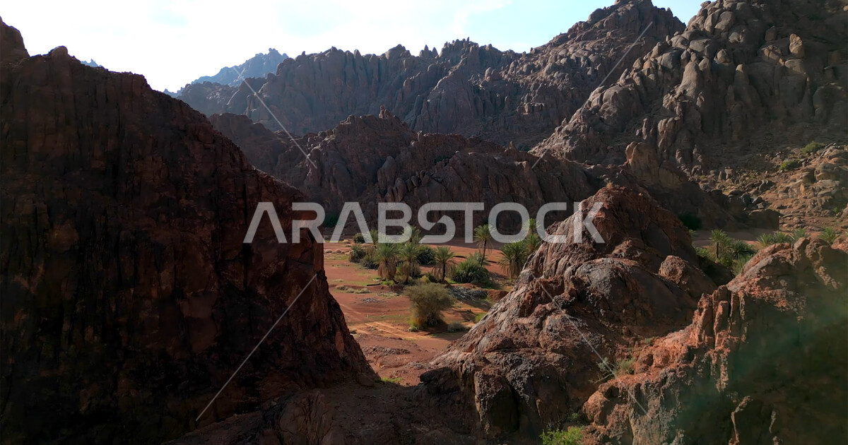 Rock formations and formations in desert areas, terrain in mountain ...