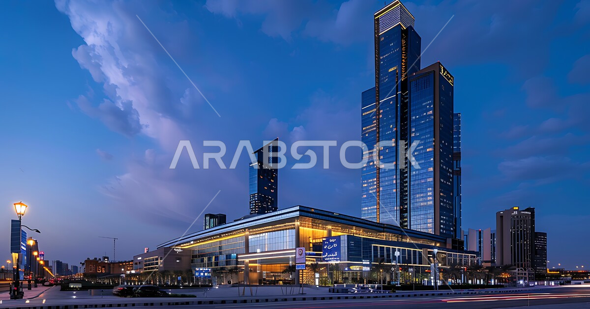 Modern urban growth and progress, Saudi Vision 2030, View of Riyadh at ...