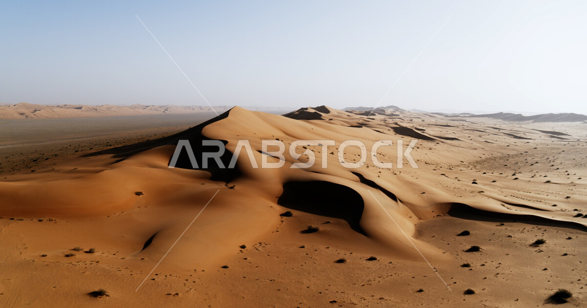 Sand dunes and hills in the deserts of Saudi Arabia, landscapes and ...