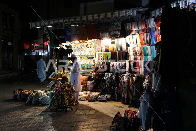 Al-Balad market in the city of Jeddah in the Kingdom of Saudi Arabia, a ...