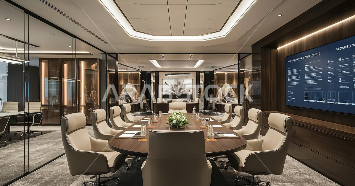 A stunningly modern office space with elegant interior designs ...