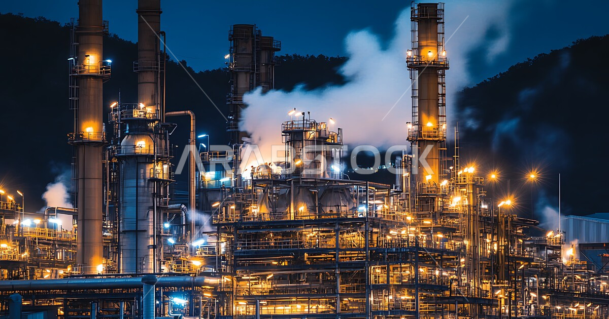 Lighting towers and metal structures at night, the renaissance of the ...