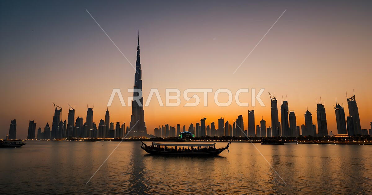Urban growth and development on the coast of the Arabian Gulf, famous ...