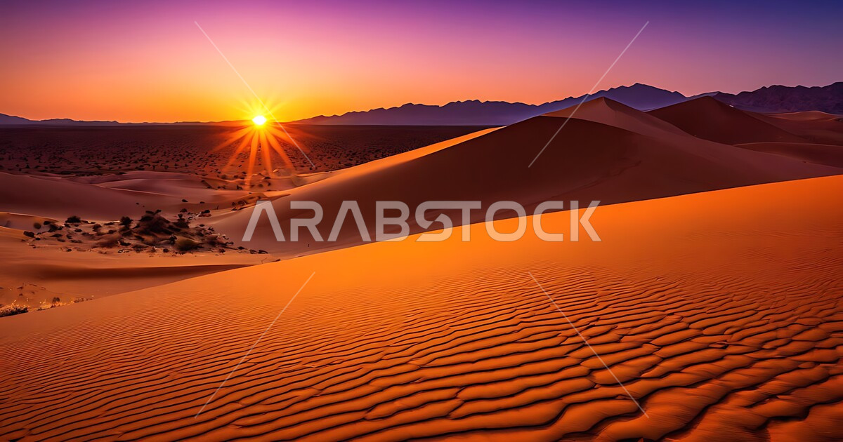 Desert nature in Saudi Arabia, plateaus and hills in desert areas at ...