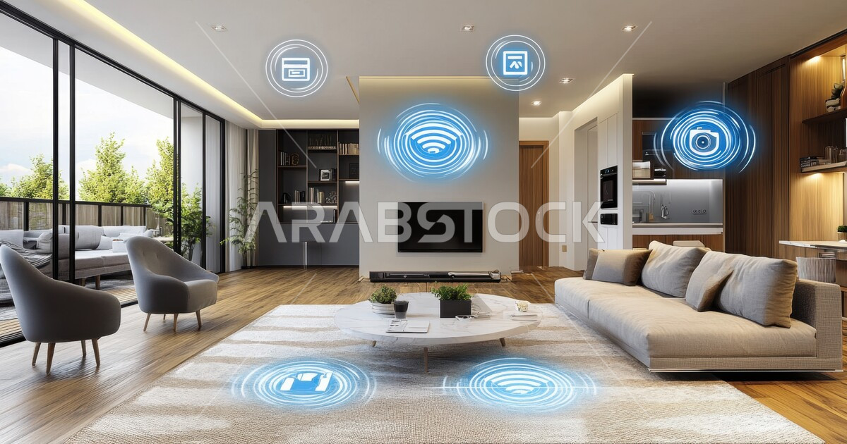 Modern designs for smart homes, digital transformation in architectural arts, integration of ...