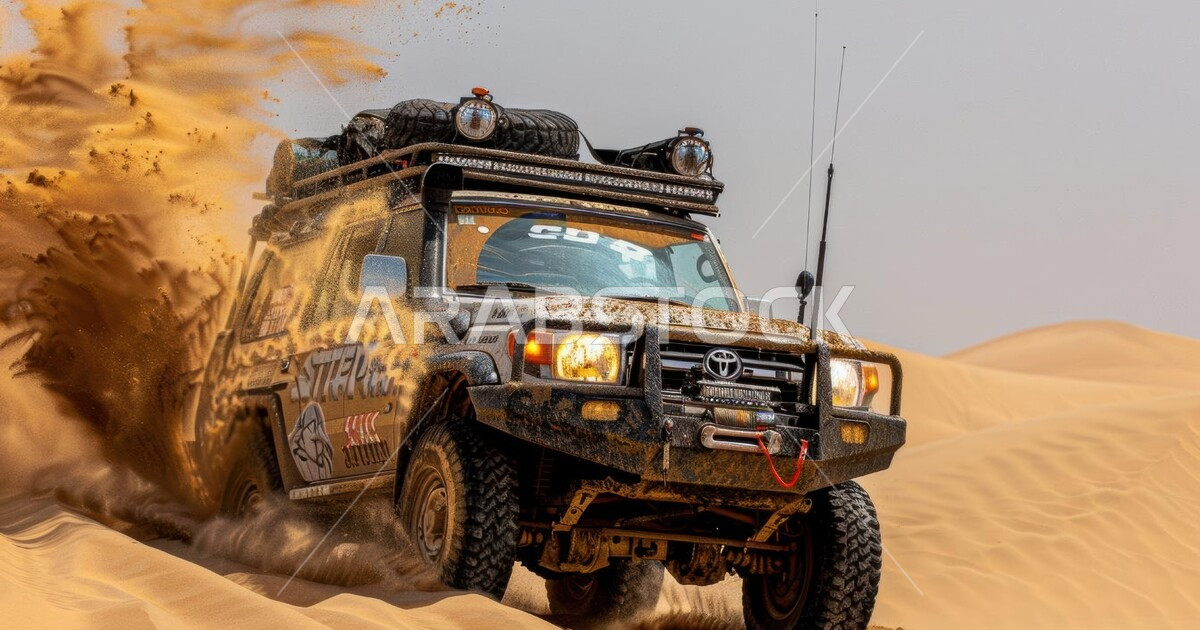 Extreme off-road racing, thrilling concept in the world of cars, urban ...