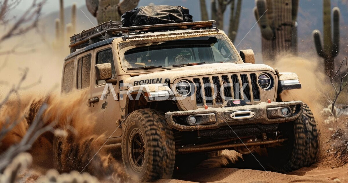 Extreme off-road racing, thrilling concept in the world of cars, urban ...