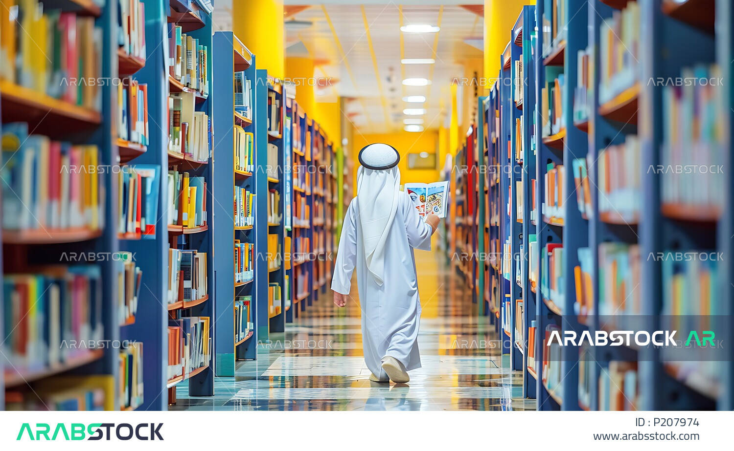 Interior decorations and shelves full of stories and organized volumes ...
