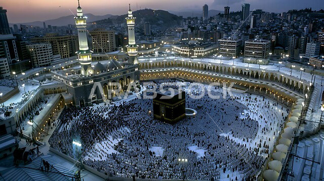 The Sacred House of God in the Holy Mosque of Mecca in the Kingdom of ...