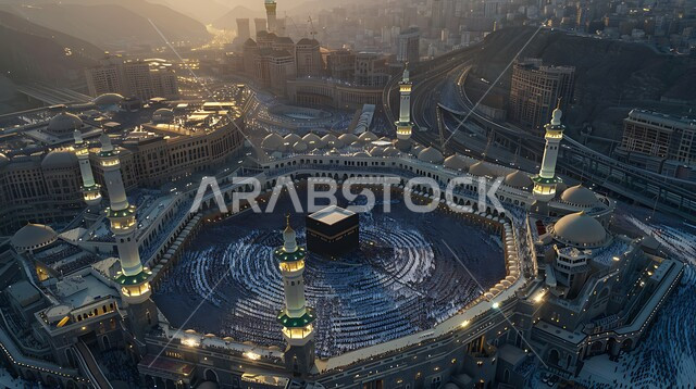 The Sacred House of God in the Holy Mosque of Mecca in the Kingdom of ...