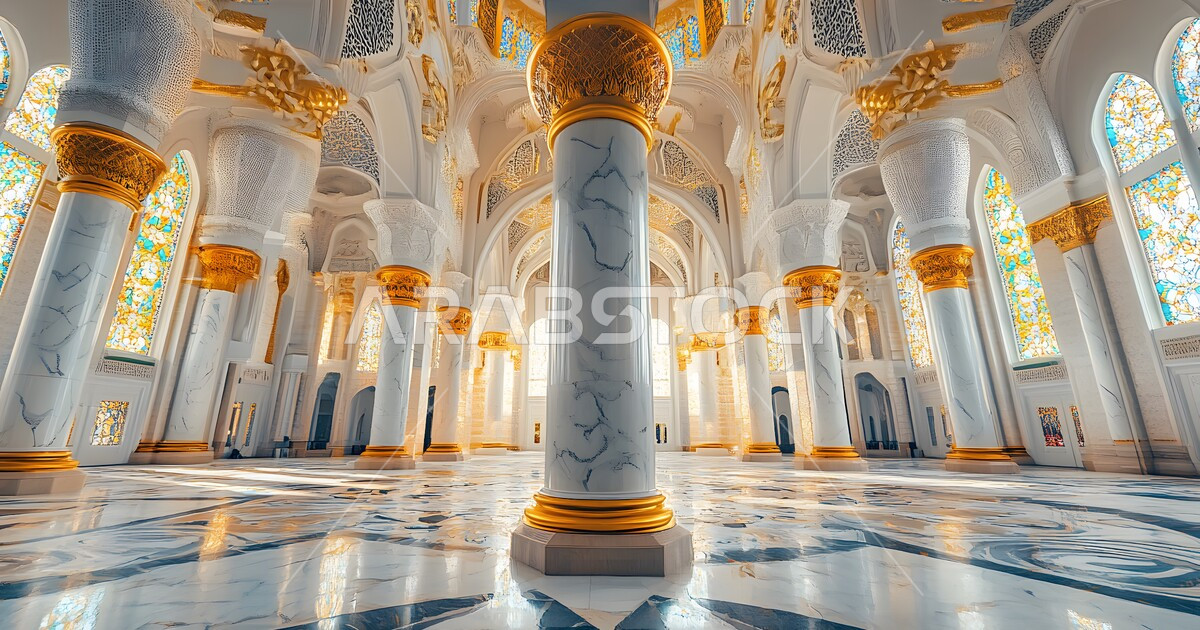 الفن الهندسي المعماري لمسجد عربي عريق، مفهوم العبادة والتقرب إلى الله ...