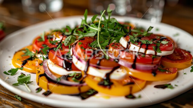 Delicious oriental cuisine, traditional food recipes, food presentation ...