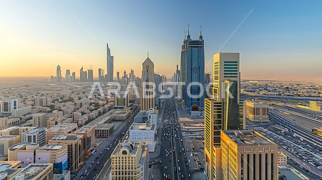 Modern architectural designs and engineering arts of skyscrapers in the ...