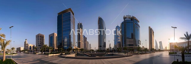 Modern architectural designs and engineering arts of skyscrapers in the ...