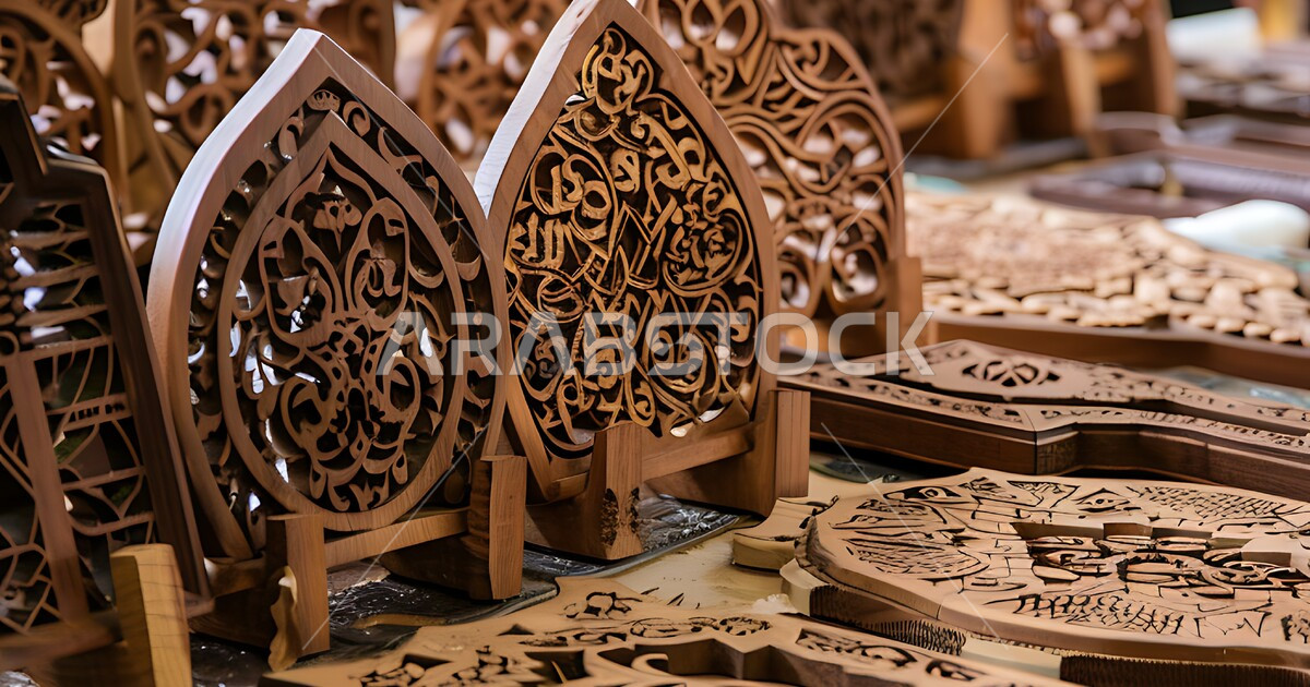 التصاميم و النقوش العربية الاسلامية, المنحوتات والزخارف النباتية ...