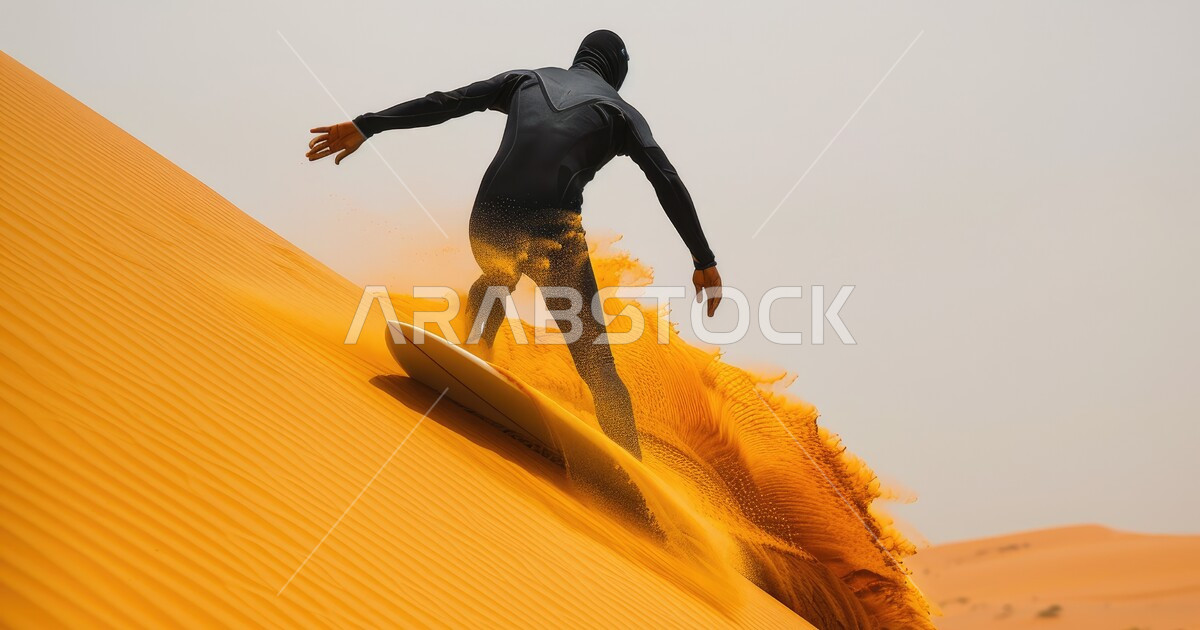 Distinctive natural scenery, a picture from the back of a Saudi Arabian ...