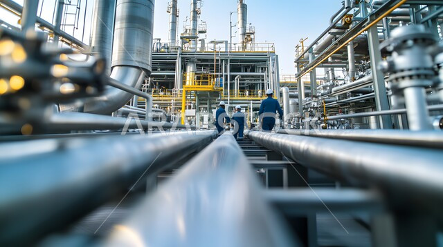 Follow up the progress of work in factories, the concept of gas ...