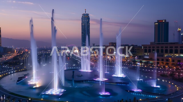 Spend a fun time on the weekend, the famous Dubai Fountain illuminated ...