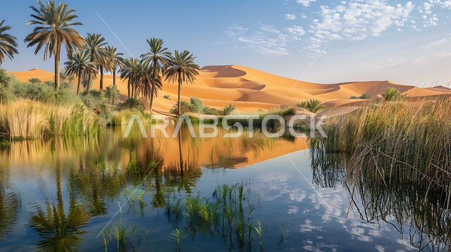 Desert environment and mountainous nature in Saudi Arabia, quiet ...