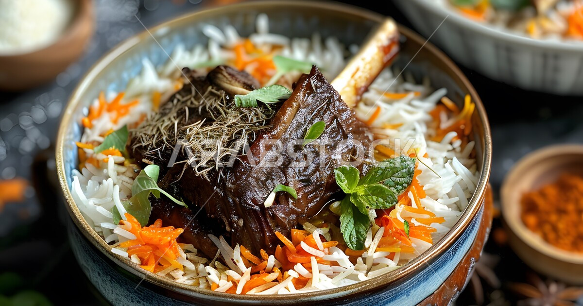 Traditional Arabic food and dishes, catering arts in oriental ...