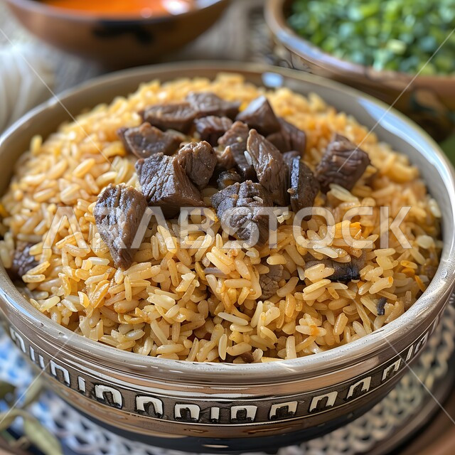 Traditional Arabic food and dishes, catering arts in oriental ...