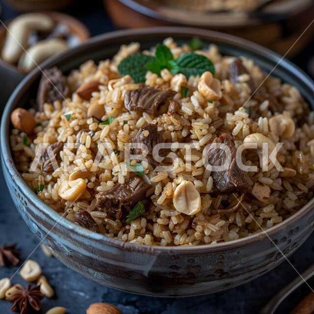 Traditional Arabic food and dishes, catering arts in oriental ...