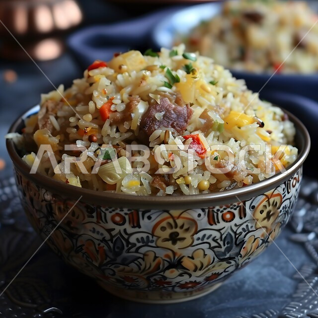 Traditional Arabic food and dishes, catering arts in oriental ...