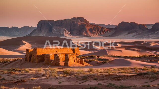 The mountainous and rocky nature of Tabuk region in Saudi Arabia, the ...