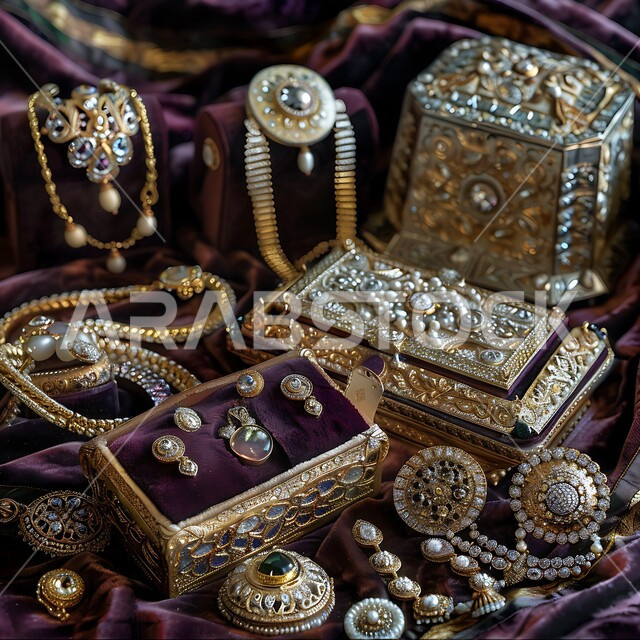 Luxury women's gold jewelry in Saudi Arabia, goldsmith markets in the ...