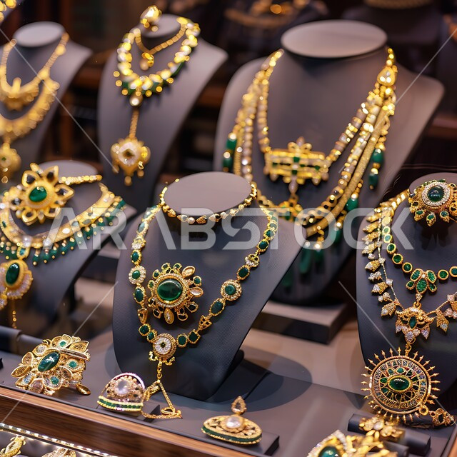 Luxury women's gold jewelry in Saudi Arabia, goldsmith markets in the ...