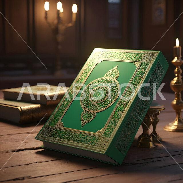 كتاب الله تعالى, المصحف الشريف في أحد المساجد في المملكة العربية ...
