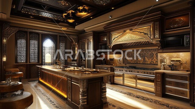 Elegant kitchen interior design, architectural design of villas and ...