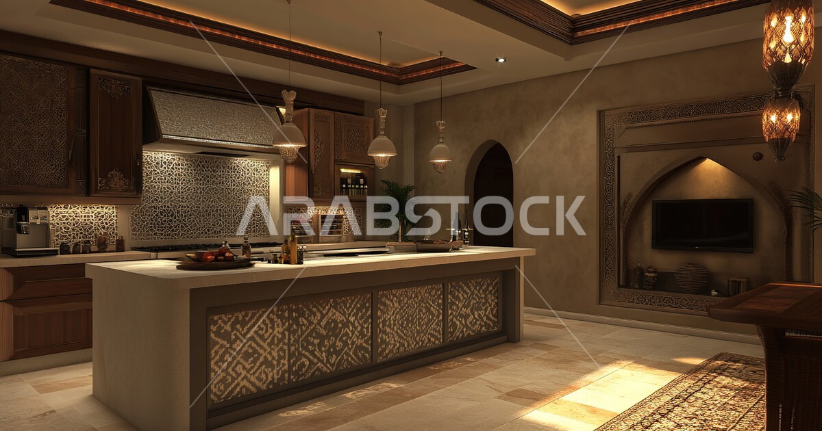 Elegant kitchen interior design, architectural design of villas and ...