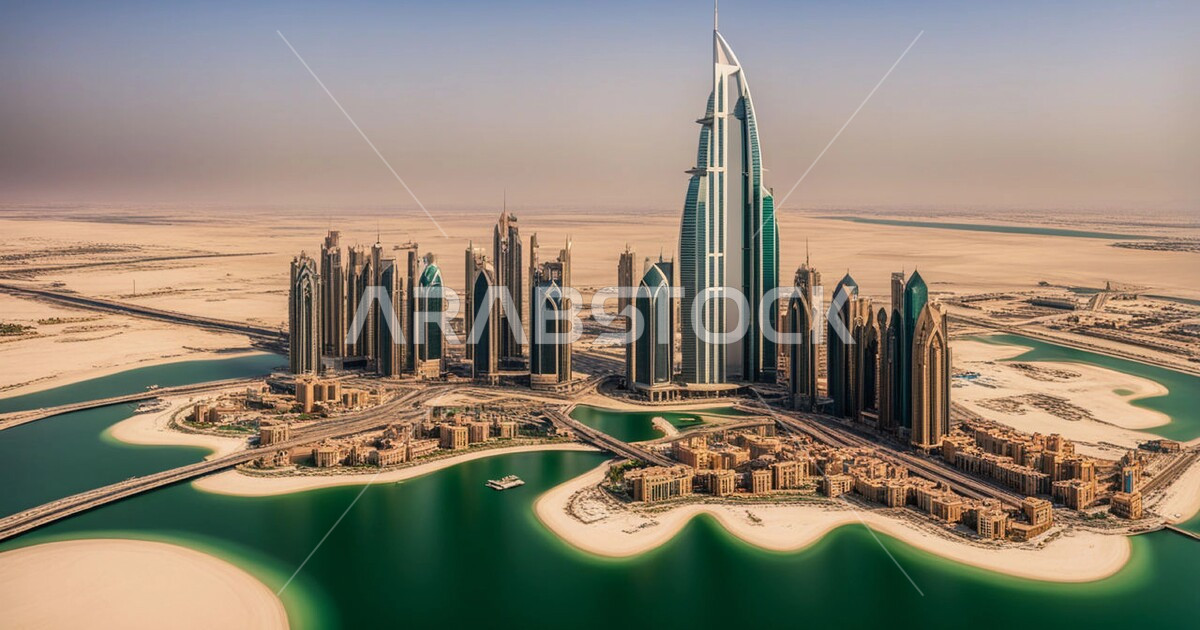 The concept of developing and improving infrastructure, an imaginary ...