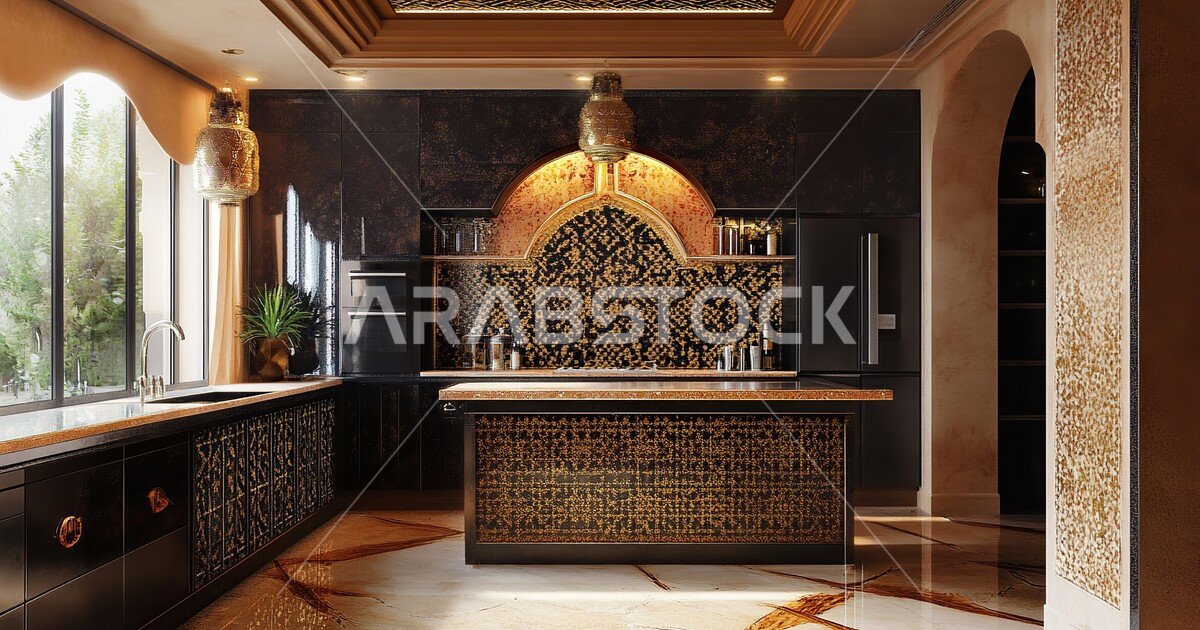 Modern design of luxury kitchens in Saudi Arabia, elegant interior ...