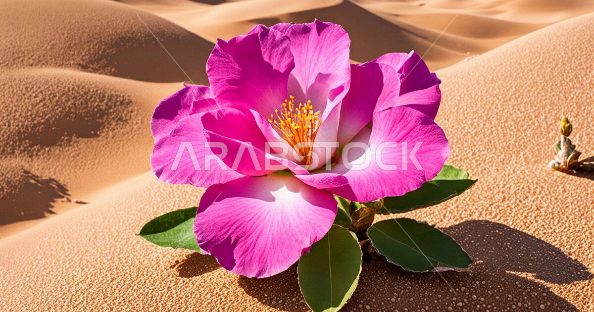 Desert roses and fragrant flowers, colorful flowers growing in the ...