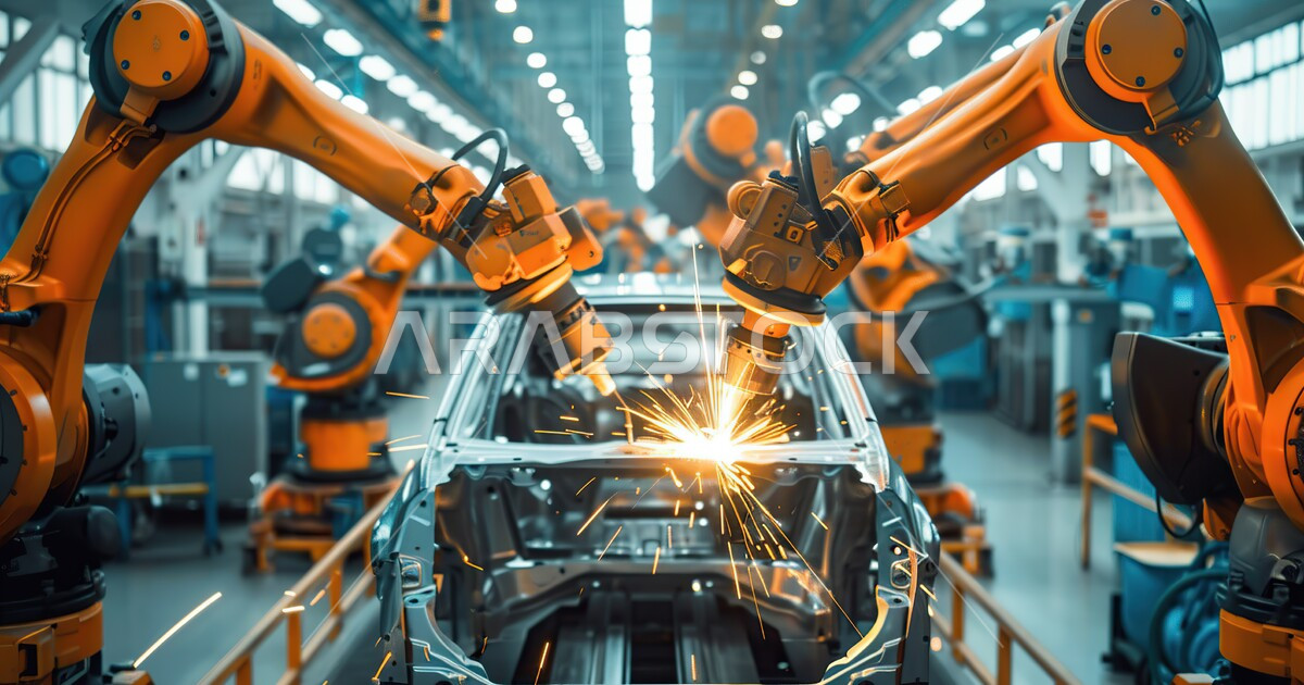 استخدام روبوتات متطورة في تصنيع السيارات والمركبات, التشغيل الآلي لخطوط ...