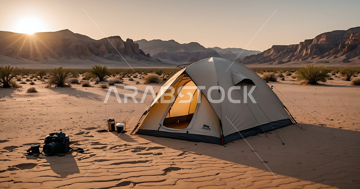 Tourist camps in the deserts of the Kingdom of Saudi Arabia, places of ...