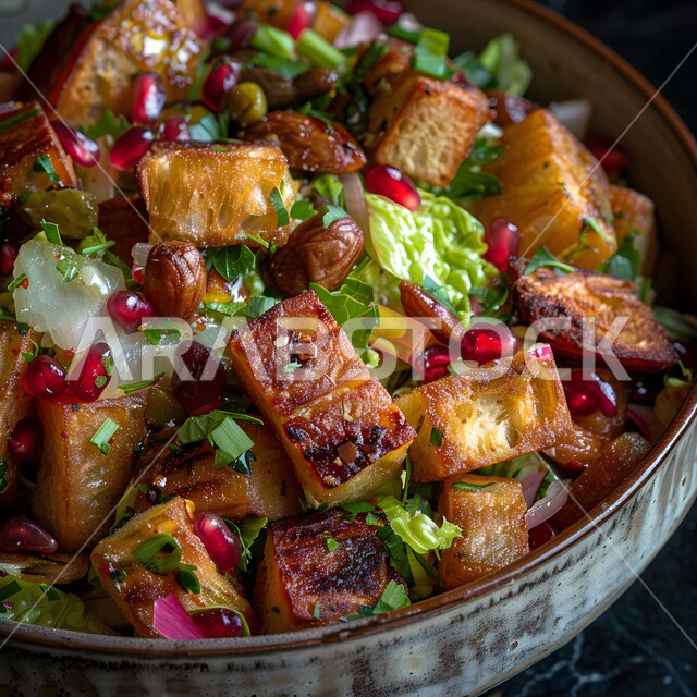 Cold appetizers and salads with meat, chicken and salmon, the art of ...