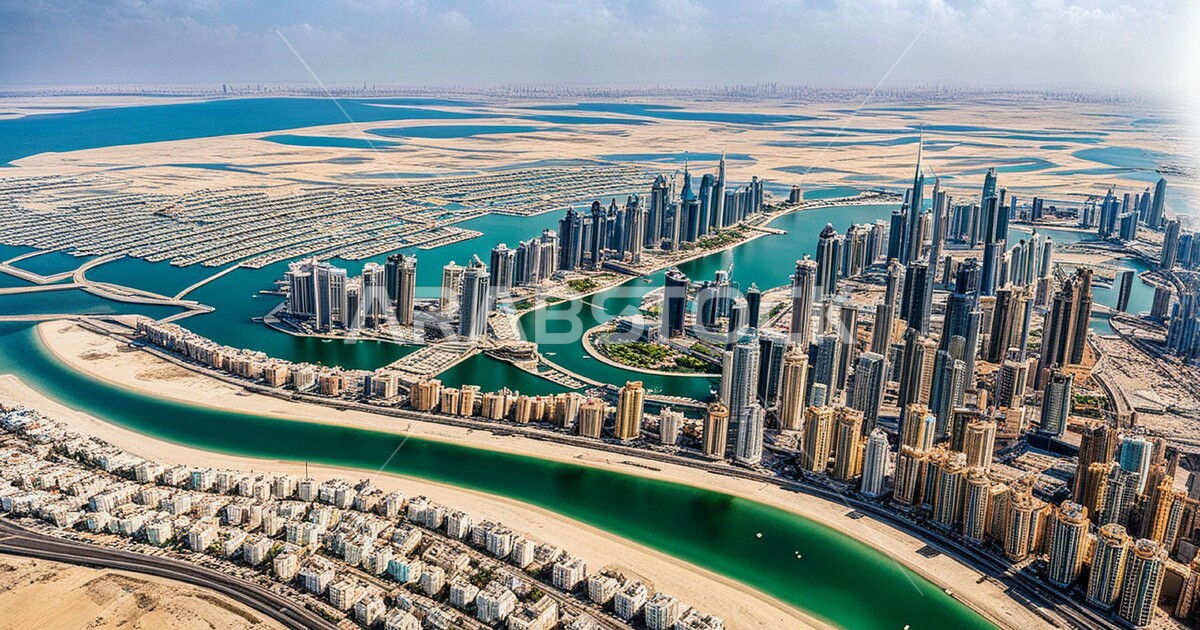 Building a developed civilized future in Dubai, tall commercial ...