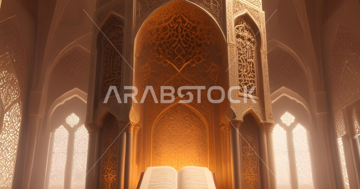 مجسم ثلاثي الابعاد للمسجد والمآذن مع القرآن الكريم، الاعياد والمناسبات ...