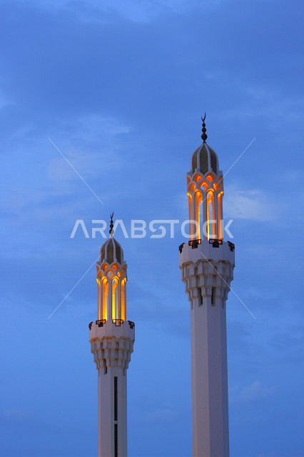 A picture of the minaret of the Hassan Anani Mosque, which is one of ...
