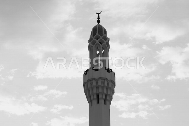 A picture of the minaret of the Hassan Anani Mosque, which is one of ...