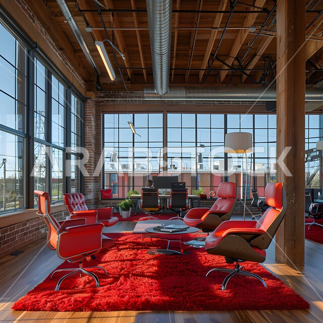 Windows and glass facades, office rooms with luxurious interior designs ...