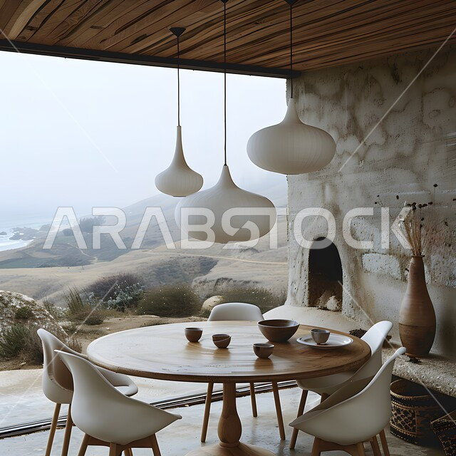 A dining room with sophisticated modern designs, modern interior ...