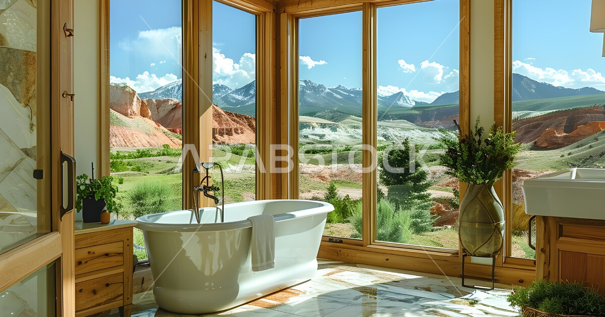 الفن الهندسي المعماري للفلل والمنازل الراقية، الحمام الداخلي الحديث ...