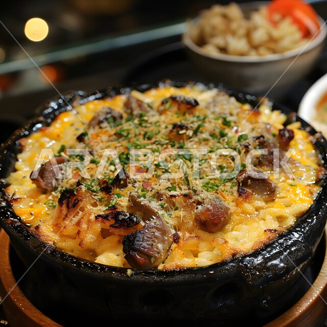 Traditional Arabic food and dishes, catering arts in oriental ...