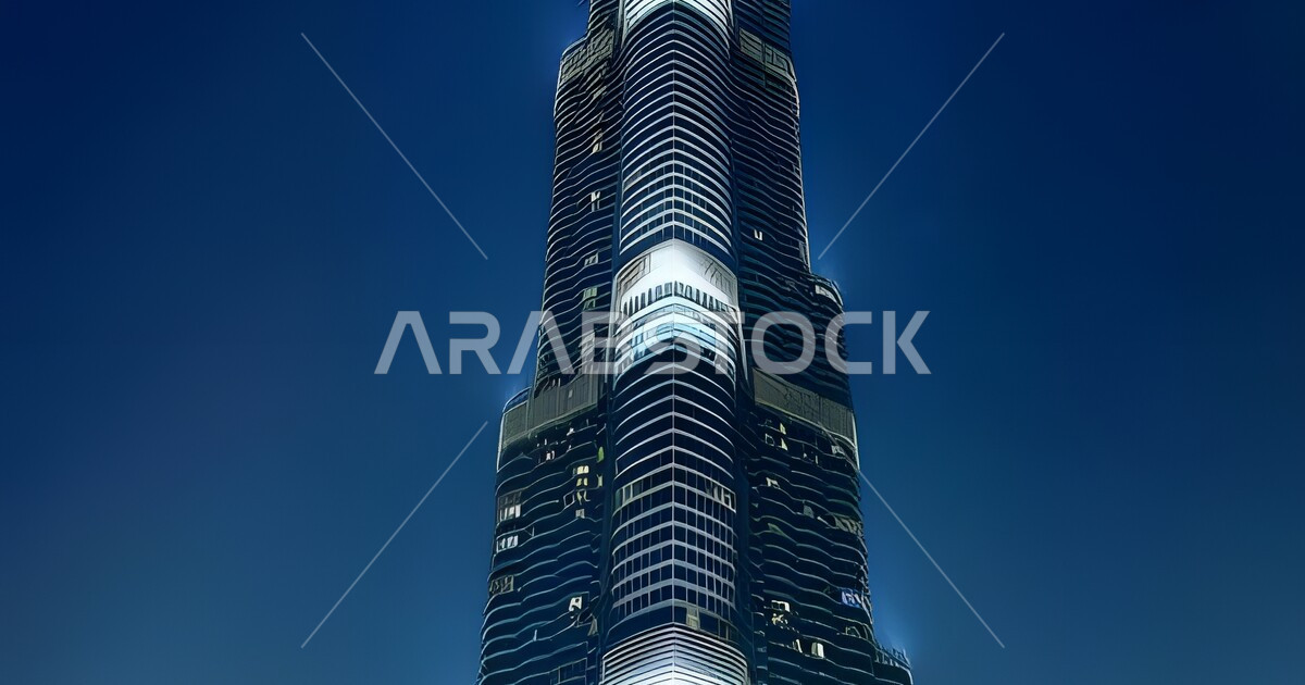 The tourist destination in the United Arab Emirates, Burj Khalifa in ...